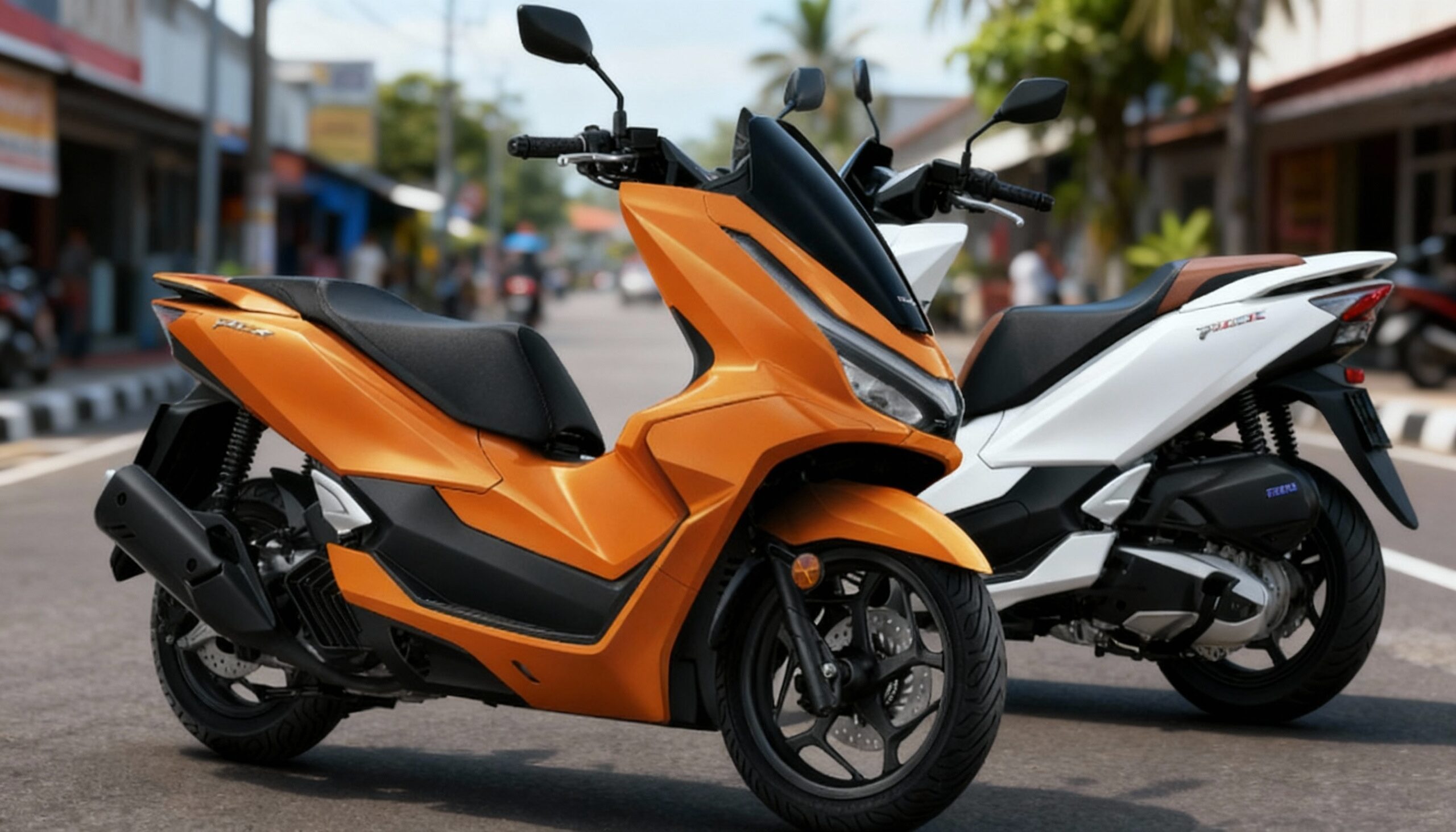Honda PCX 160 2026 Hadir dengan Warna White Blaze dan Amber Blaze ...